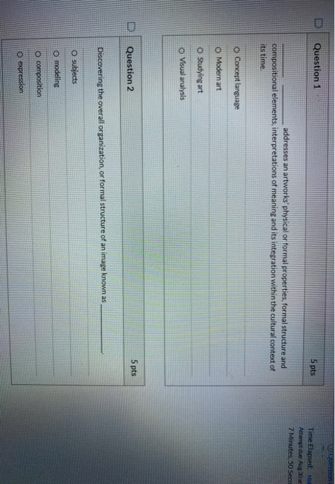 Solved uuestion Question 1 5 pts Time Elapsed Hd Attemptus | Chegg.com Solved uuestion Question 1 5 pts Time Elapsed Hd Attemptus | Chegg.com