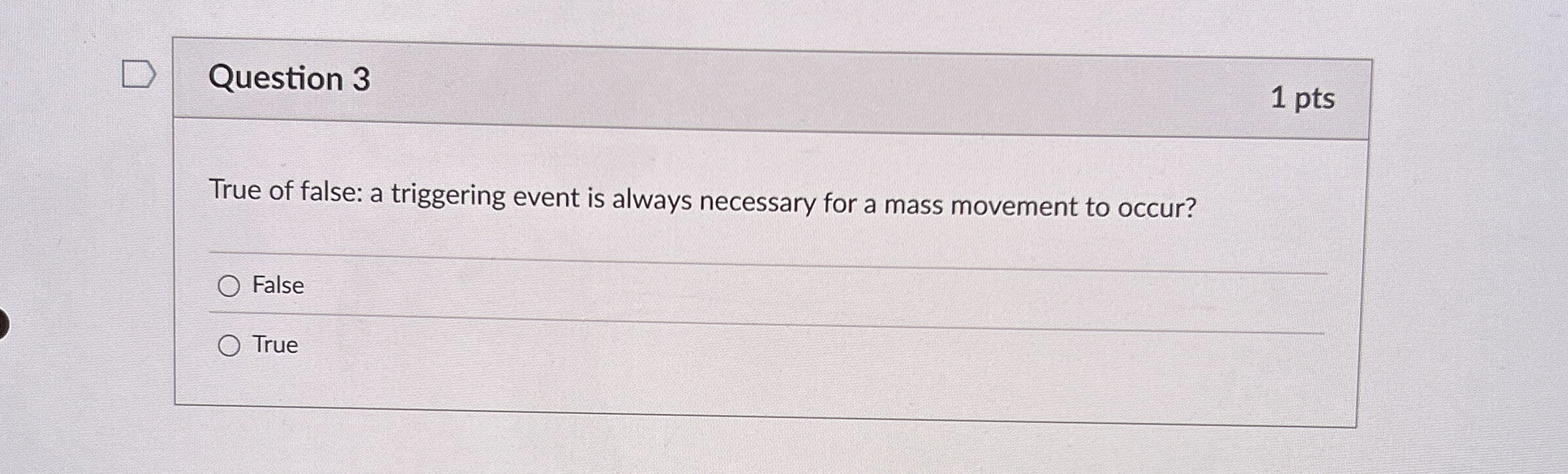 High Quality SOLUTION Question 31 ﻿ptsTrue of false: a triggering event is | Chegg.com