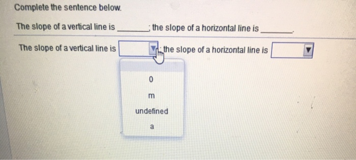 Solved Complete the sentence below. The slope of a vertical | Chegg.com