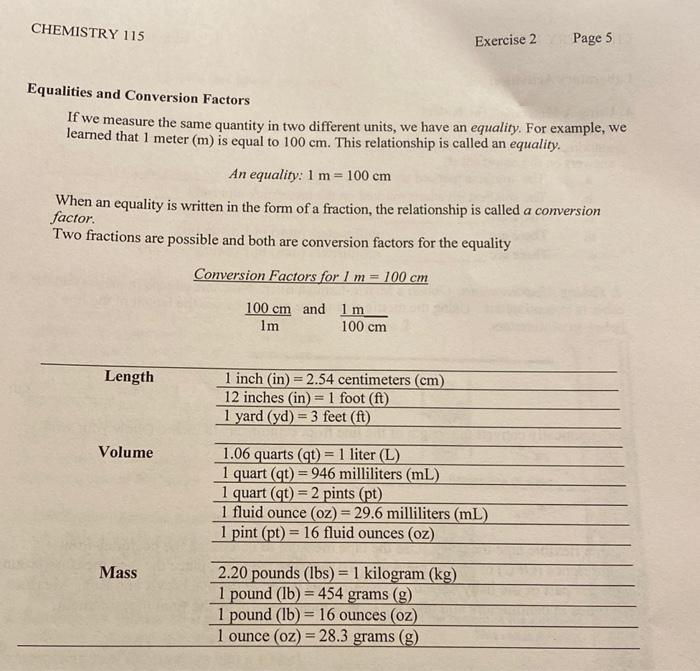 Solved D. Using Conversion Factors in Problem Solving Fill | Chegg.com