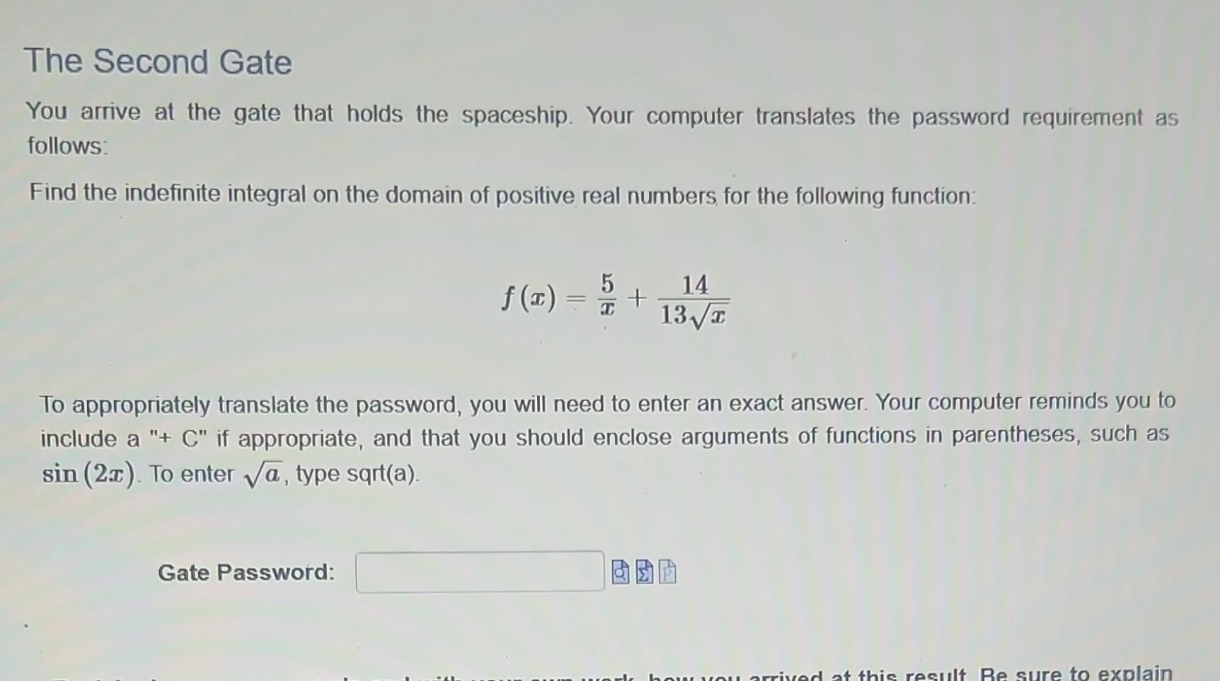 Solved The Second Gate You arrive at the gate that holds the | Chegg.com