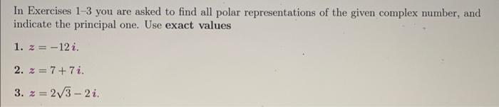 Solved In Exercises 1-3 you are asked to find all polar | Chegg.com