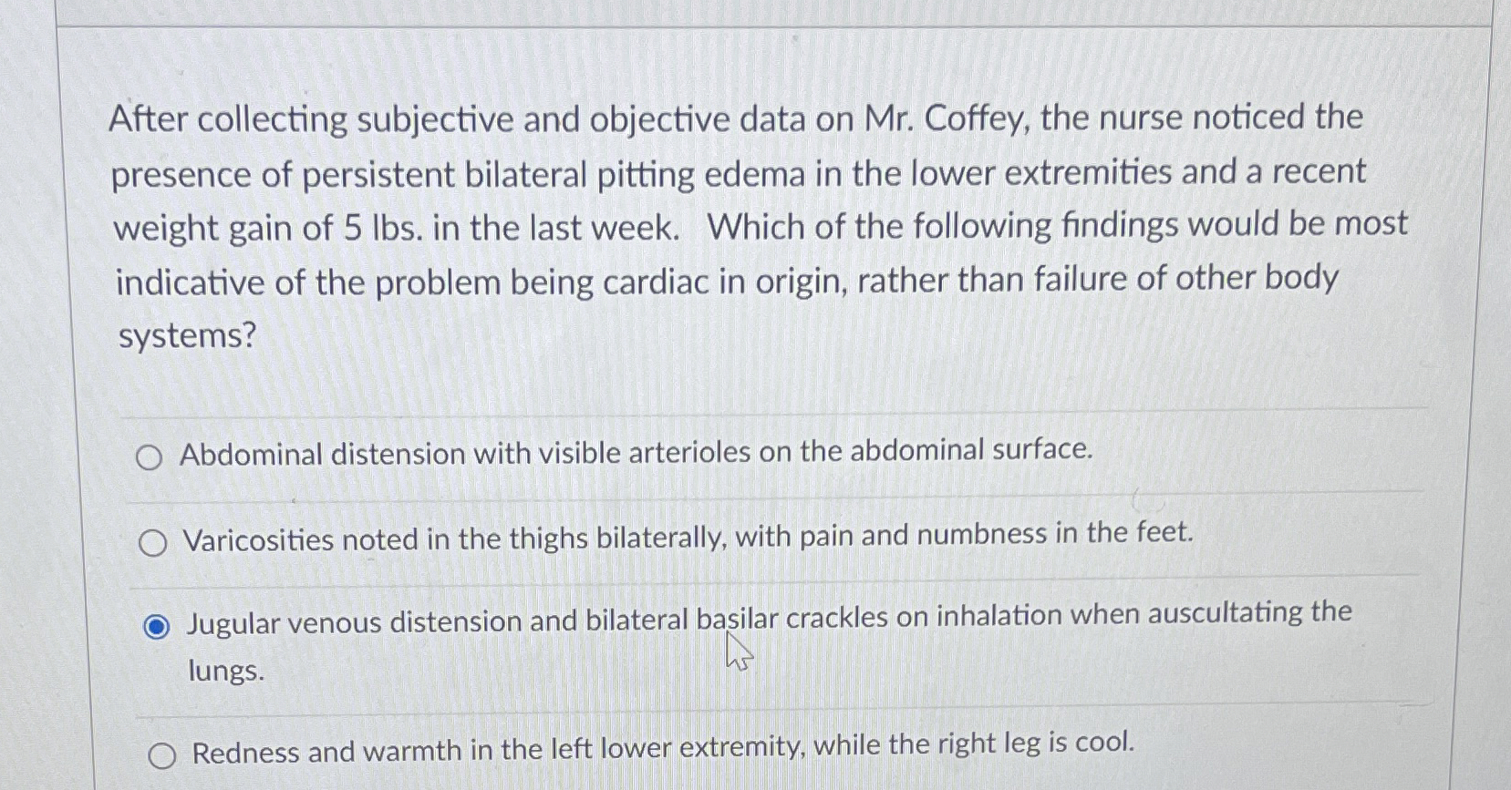 Solved After collecting subjective and objective data on Mr. | Chegg.com