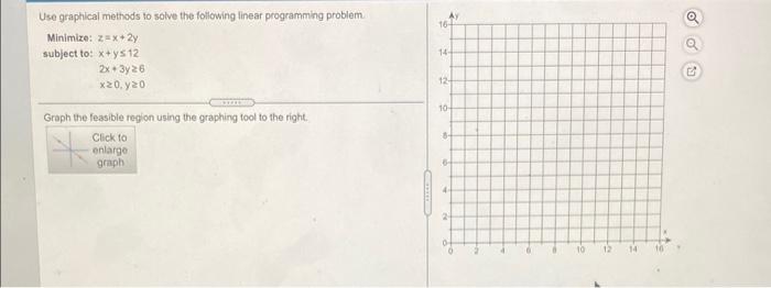 Solved AY 16+ Use graphical methods to solve the following | Chegg.com