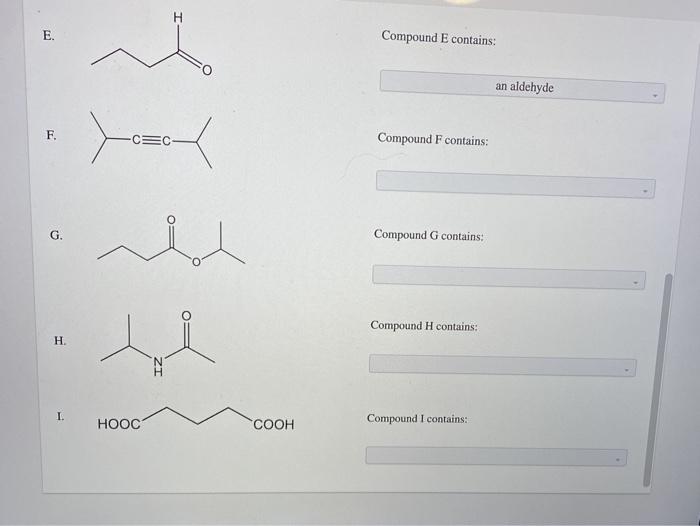 Solved Identify the functional group in each of the | Chegg.com