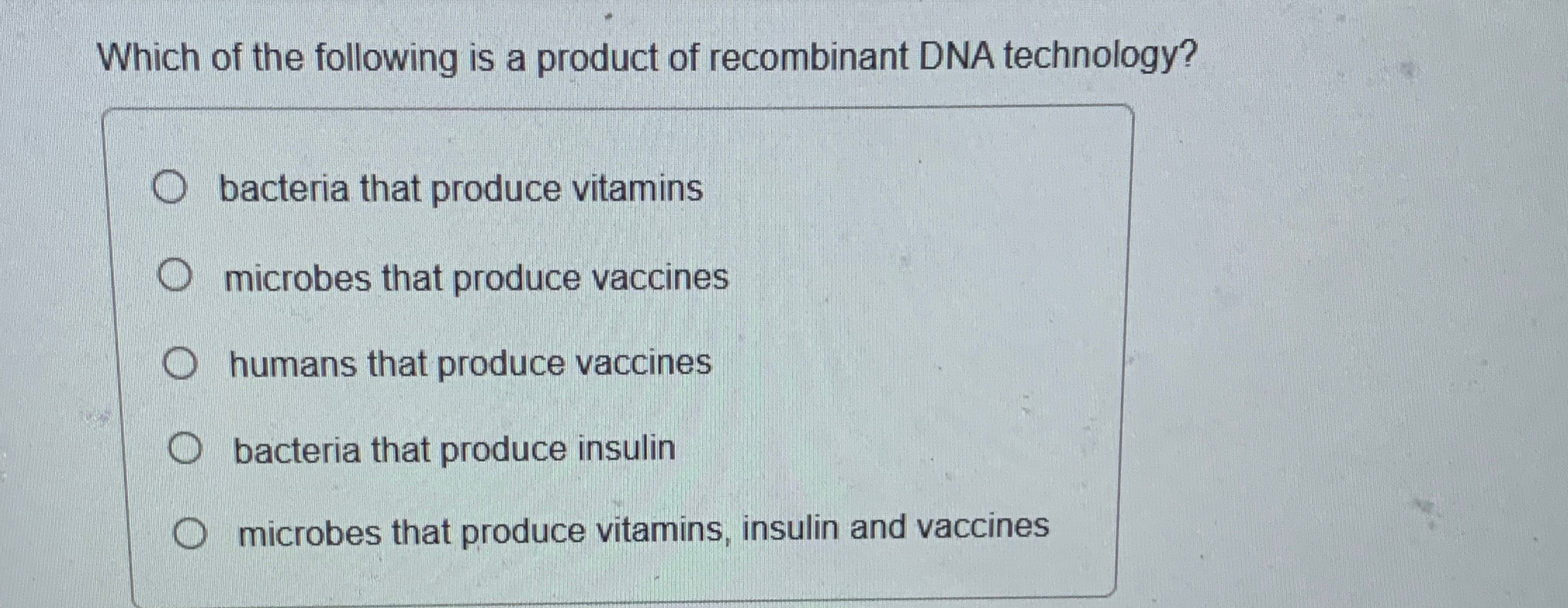 Solved Which of the following is a product of recombinant | Chegg.com