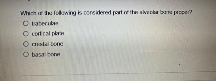 Solved The area around the apex of a tooth is known as: | Chegg.com