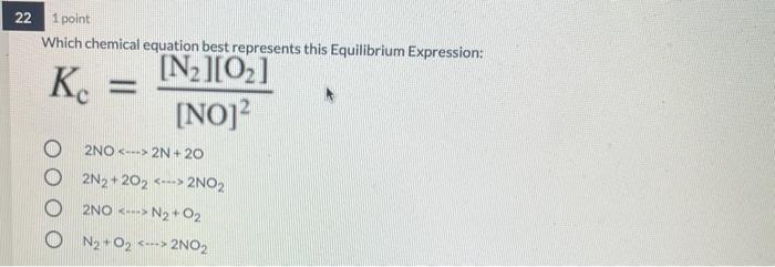Solved 22 1 point Which chemical equation best represents | Chegg.com