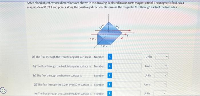 Solved A five-sided object, whose dimensions are shown in | Chegg.com