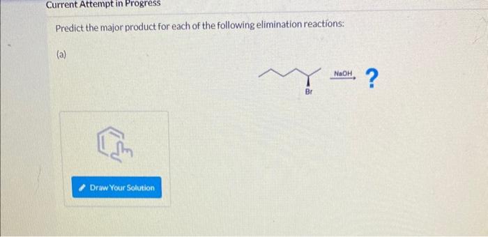 Solved Predict the major product for each of the following | Chegg.com