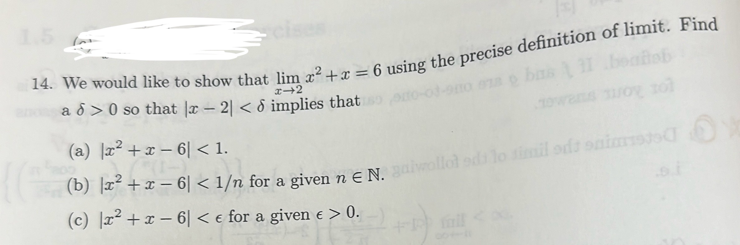 Solved a δ>0 ﻿so that |x-2|