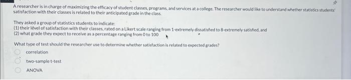 Solved A researcher is in charge of maximizing the efficacy | Chegg.com