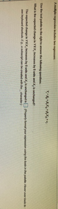 Solved A multiple regression includes two regressors: Y = R | Chegg.com