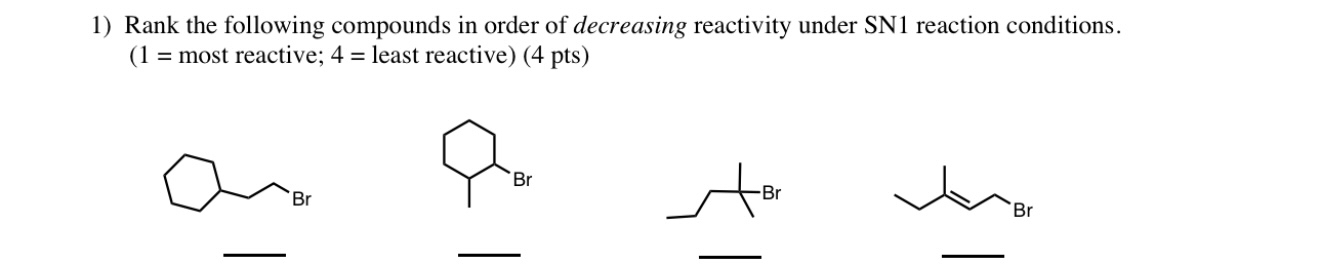 Solved Rank the following compounds in order of decreasing | Chegg.com
