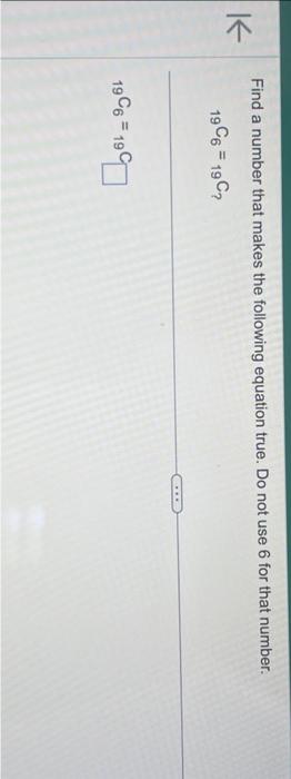 Solved Find a number that makes the following equation true. | Chegg.com