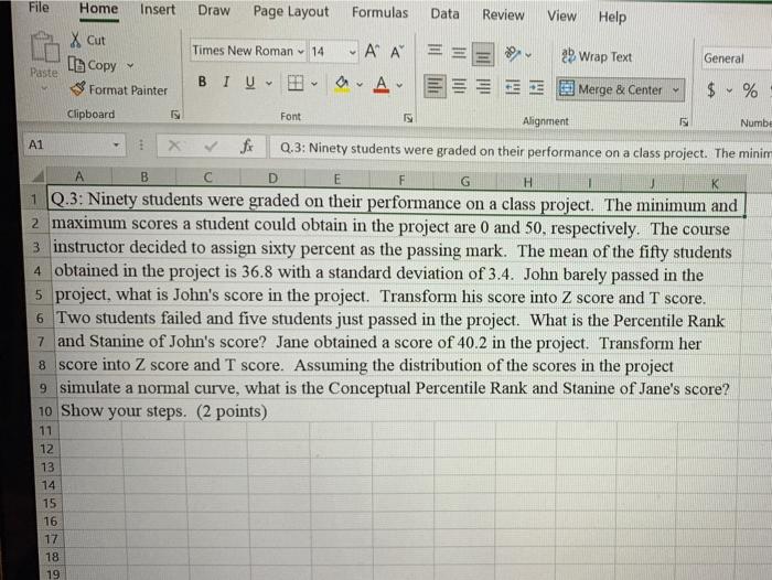 Solved File Home Insert Draw Page Layout Formulas Data | Chegg.com