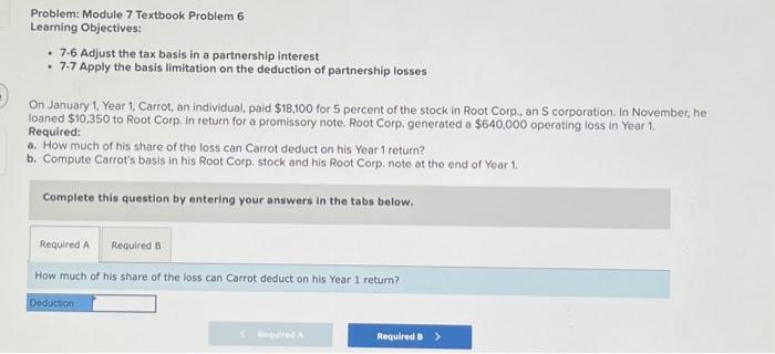 Solved Problem: Module 7 Textbook Problem 6 Learning | Chegg.com