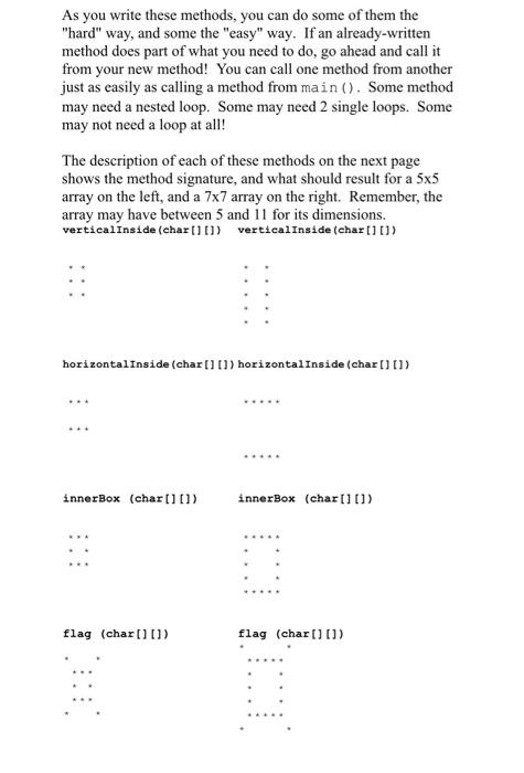 Solved Objective Use Static Class Methods To Create And 