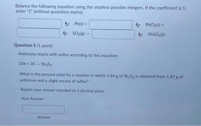 Solved Balance the following equation using the smallest | Chegg.com