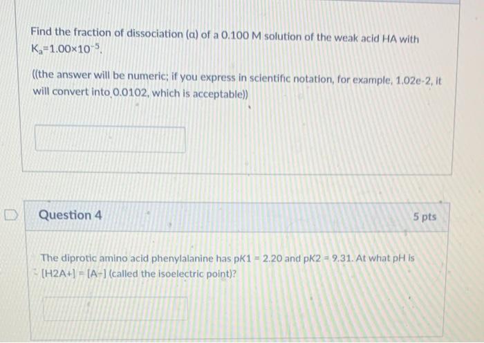 Solved Find the fraction of dissociation (a) of a 0.100 M | Chegg.com