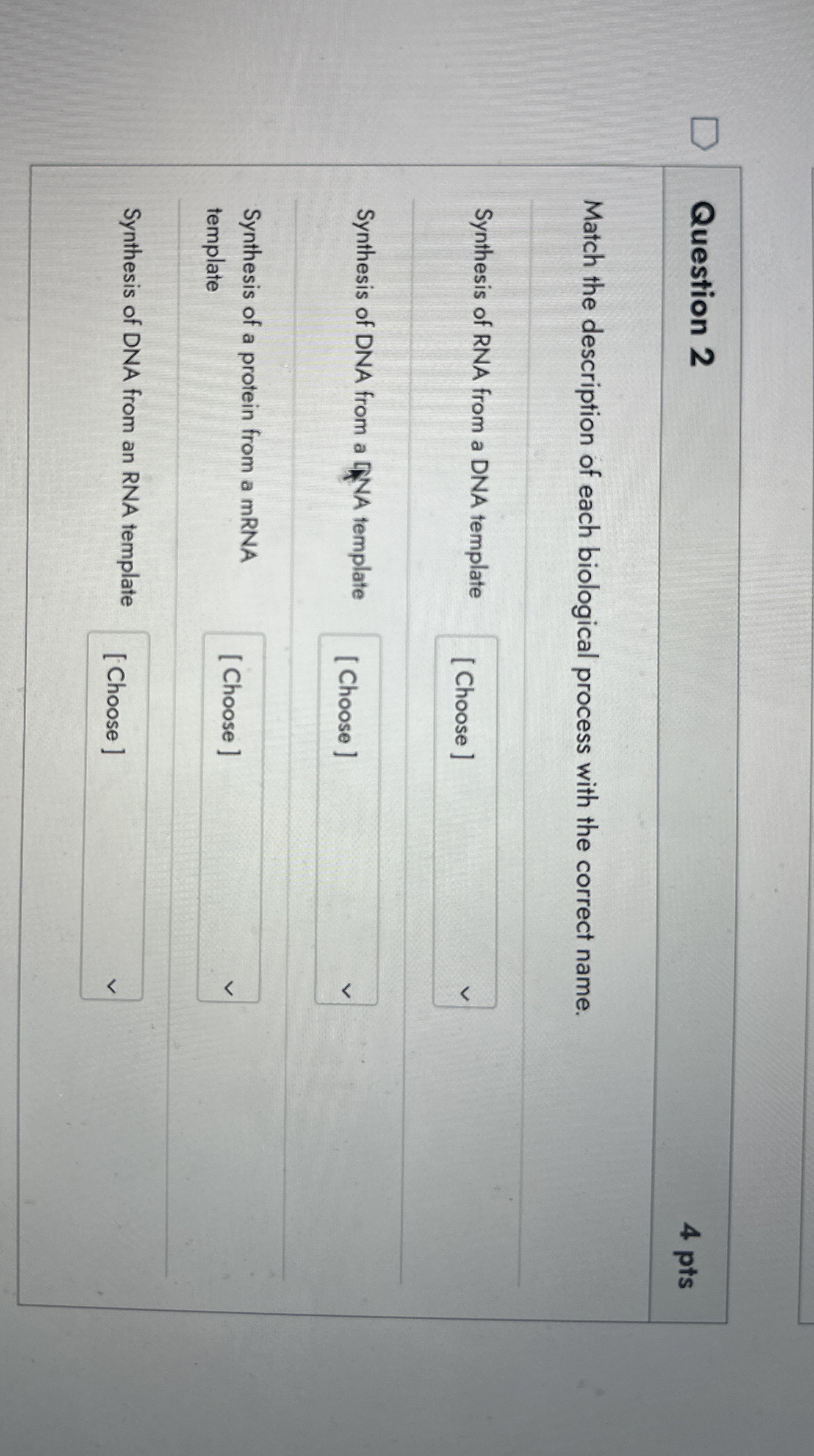 Solved Question 24 ﻿ptsMatch the description of each | Chegg.com