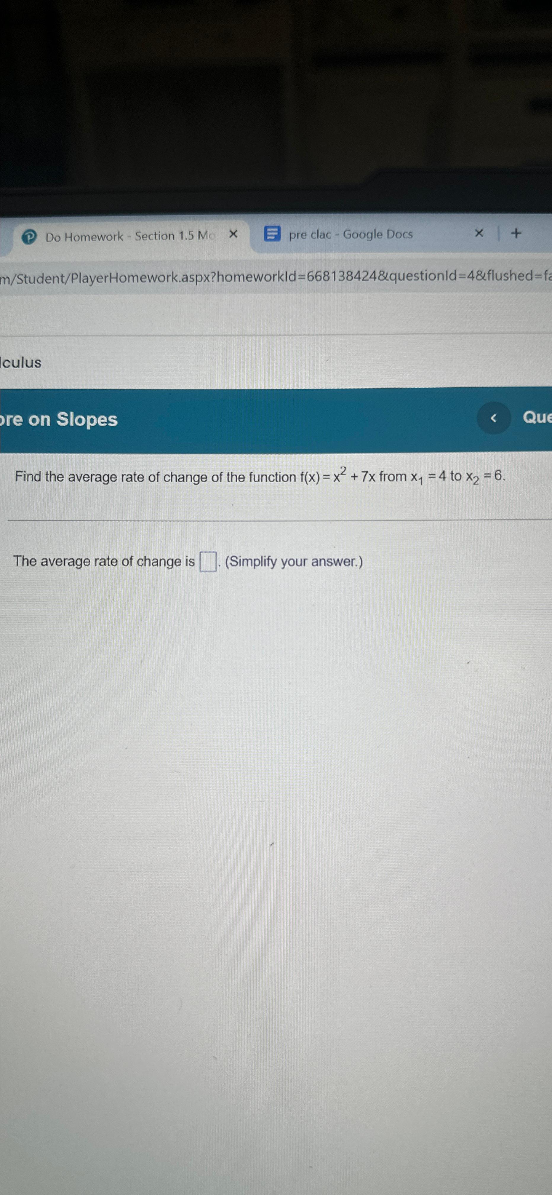 Solved Do Homework - ﻿Section 1.5Mcpre clac - ﻿Google Docsm? | Chegg.com