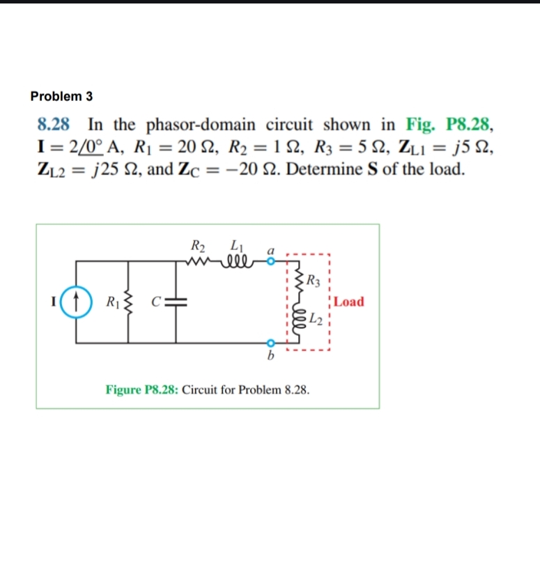 Solved Problem 38.28 ﻿In the phasor-domain circuit shown in | Chegg.com