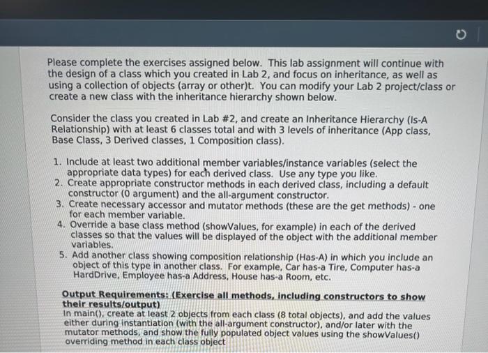 Please complete the exercises assigned below. This | Chegg.com