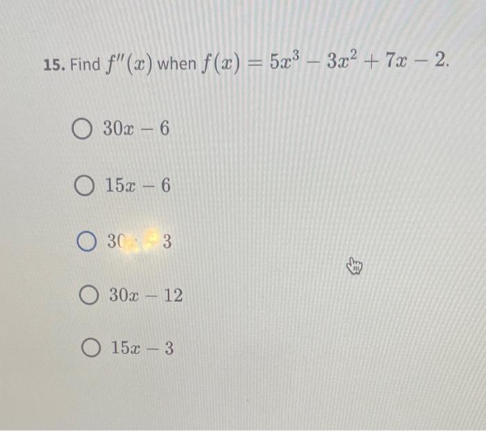 Solved 14. Find f′(x) when f(x)=4ex. 4xex−1 4xex 4e 4ex | Chegg.com
