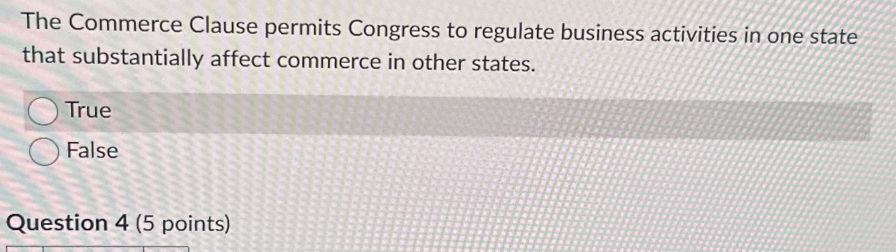 Solved The Commerce Clause permits Congress to regulate | Chegg.com