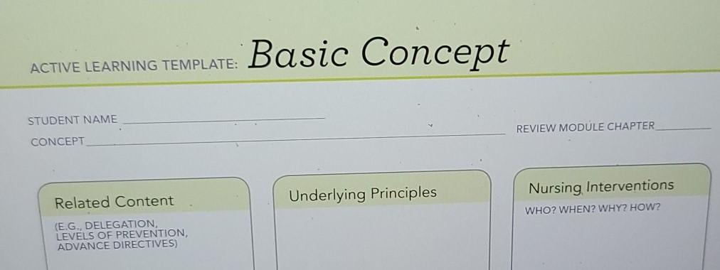 Solved (Active Learning Template- Basic Concept) (1) | Chegg.com