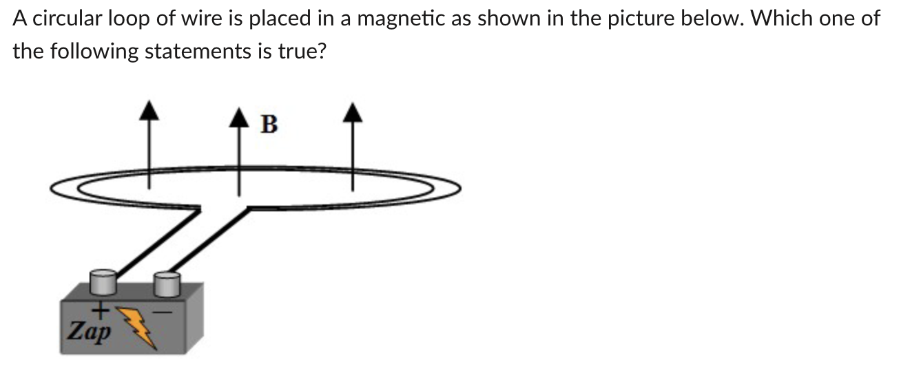Solved A circular loop of wire is placed in a magnetic as | Chegg.com