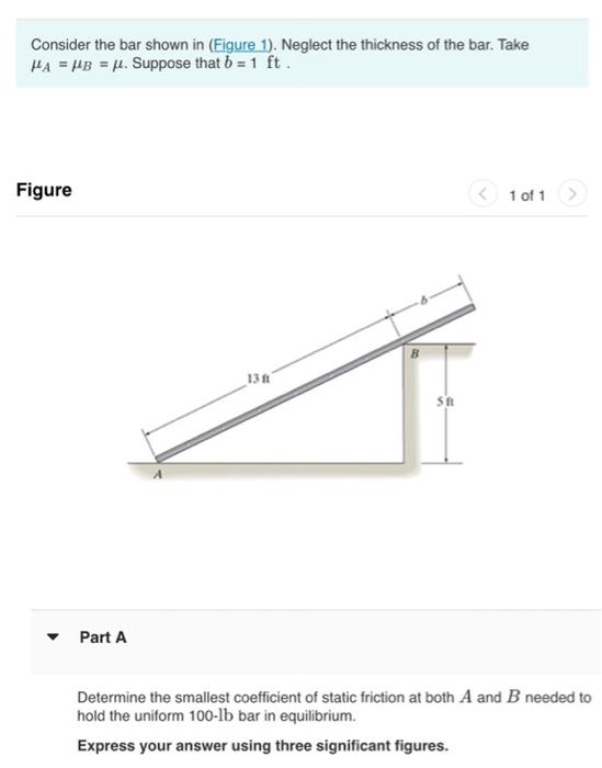 Solved Consider the bar shown in Neglect the thickness of | Chegg.com