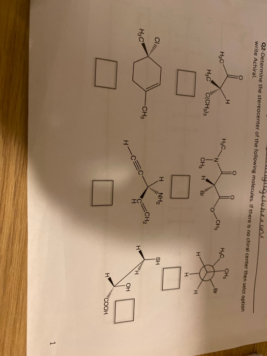 Solved nyleyclohexane Q2-Determine the stereocenter of the | Chegg.com