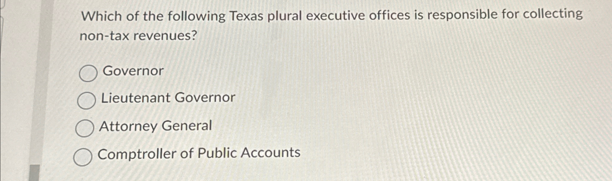 Solved Which of the following Texas plural executive offices | Chegg.com