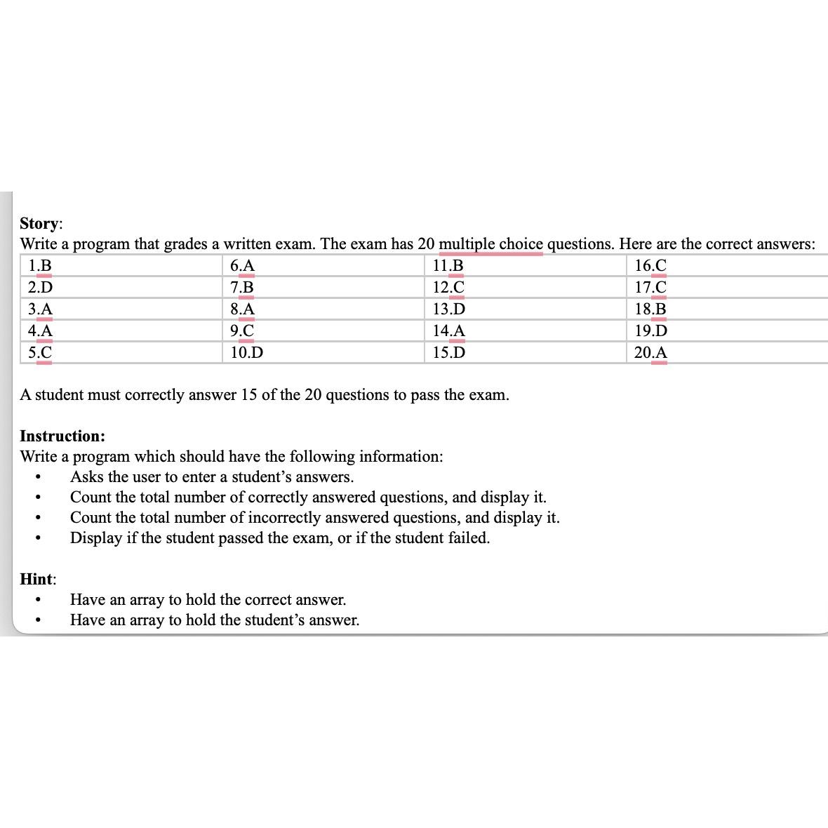 Solved Storywrite A Complete C ﻿program That Grades A 7535