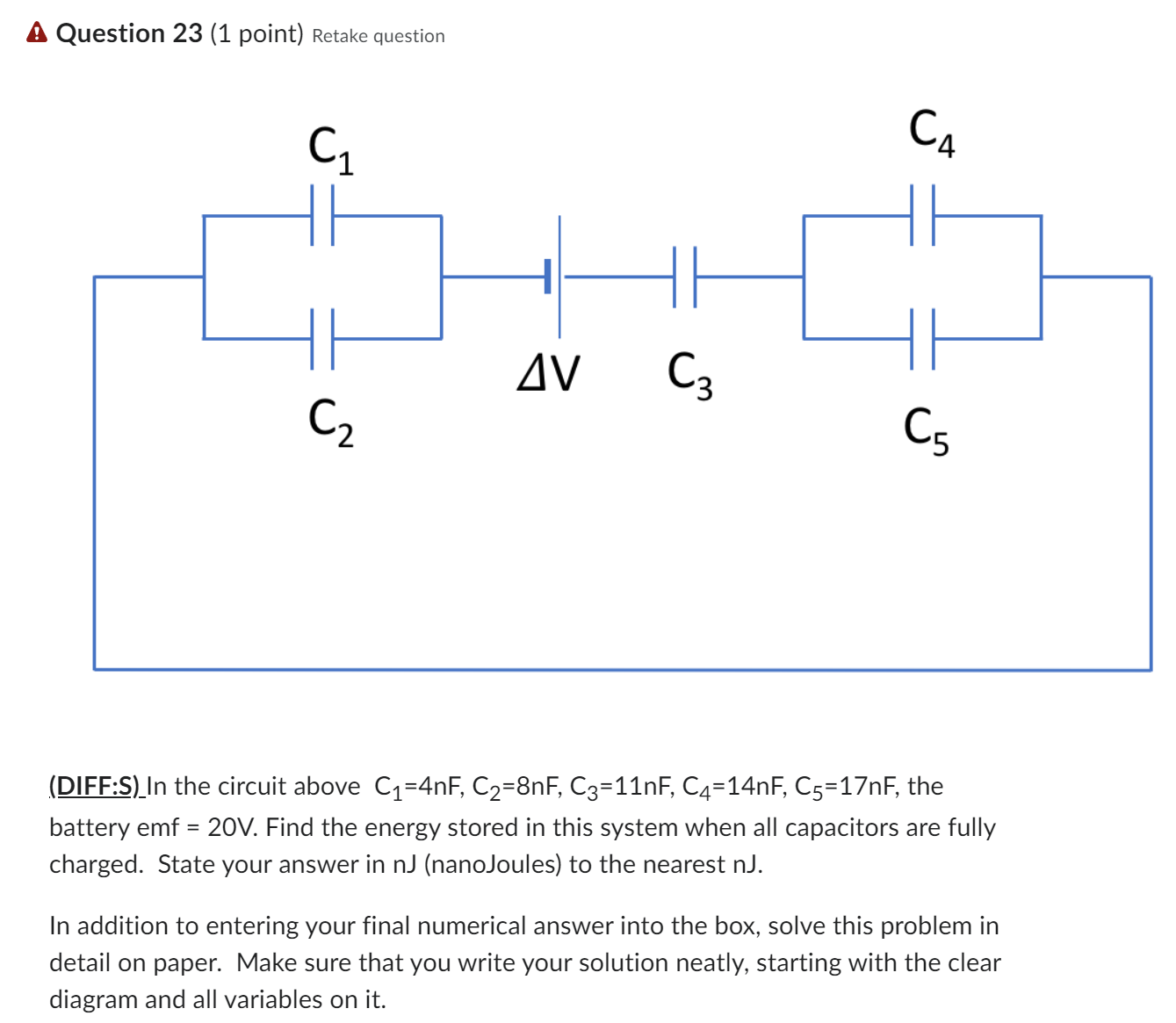 Solved (DIFF:S)_In the circuit above | Chegg.com