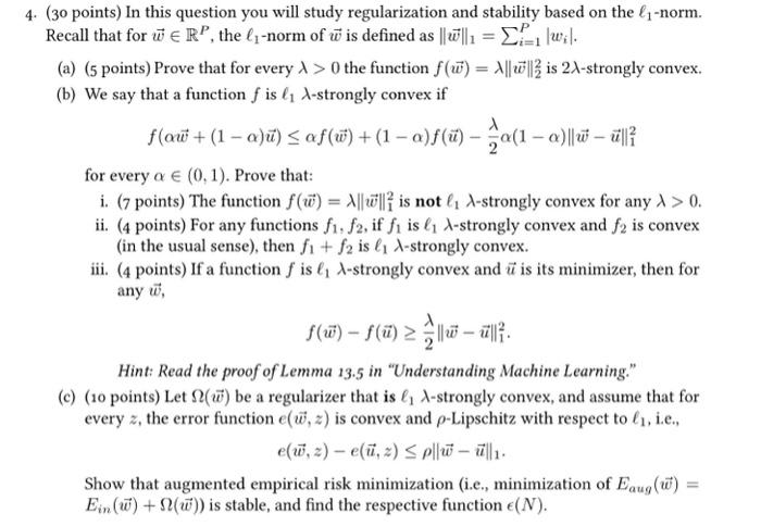 Solved (30 points) In this question you will study | Chegg.com