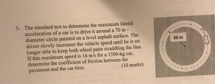 Solved 30 m 5. The standard test to determine the maximum | Chegg.com