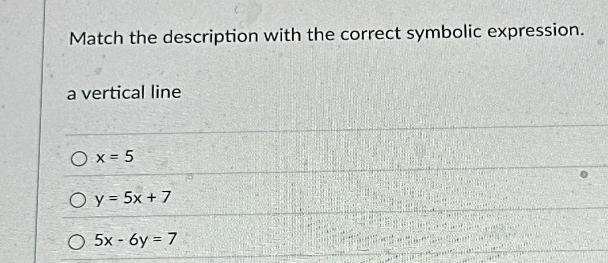 Solved Match the description with the correct symbolic | Chegg.com