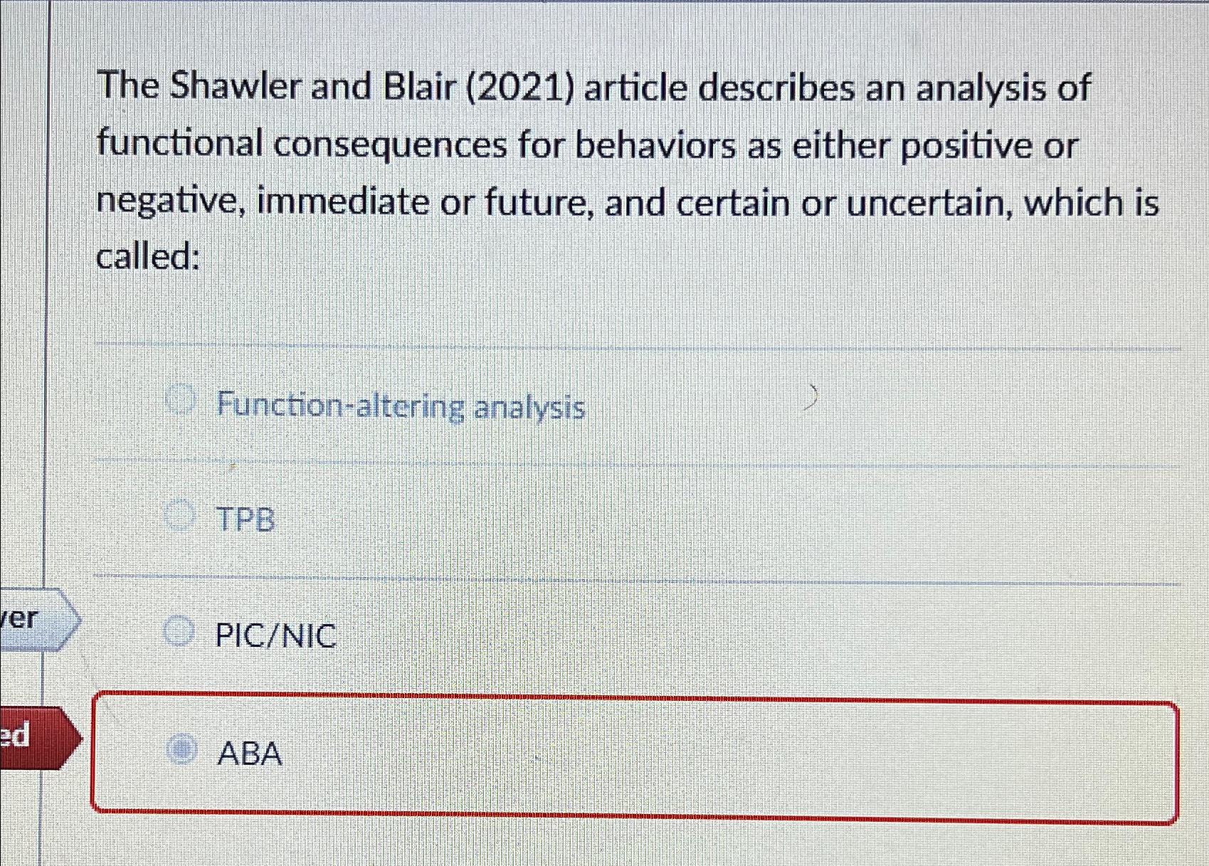 Solved The Shawler and Blair (2021) ﻿article describes an | Chegg.com