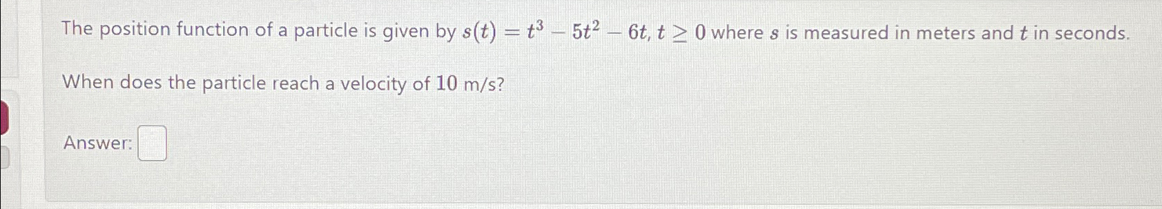 Solved The position function of a particle is given by | Chegg.com