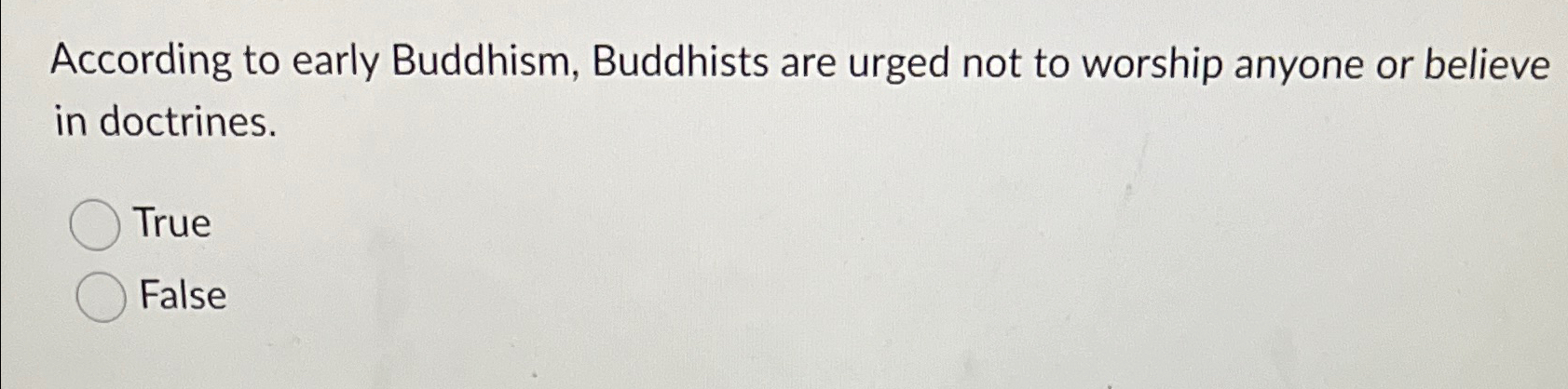 Solved According to early Buddhism, Buddhists are urged not | Chegg.com