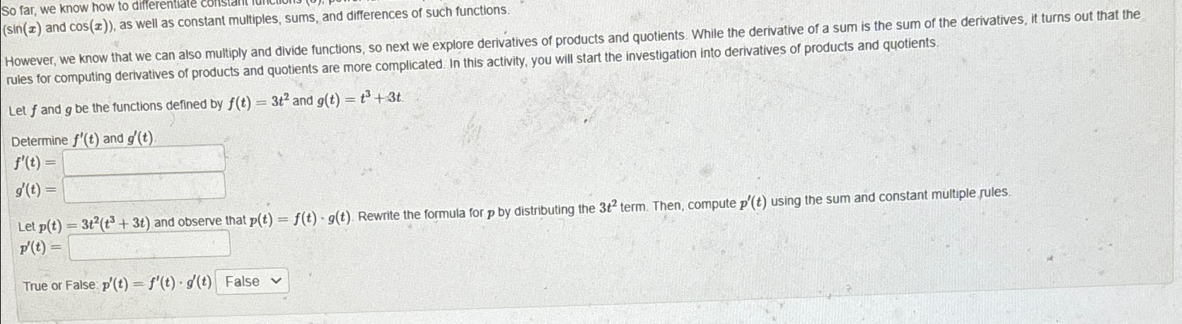 Solved So far, we know how to differe and cos(x), ﻿as well | Chegg.com