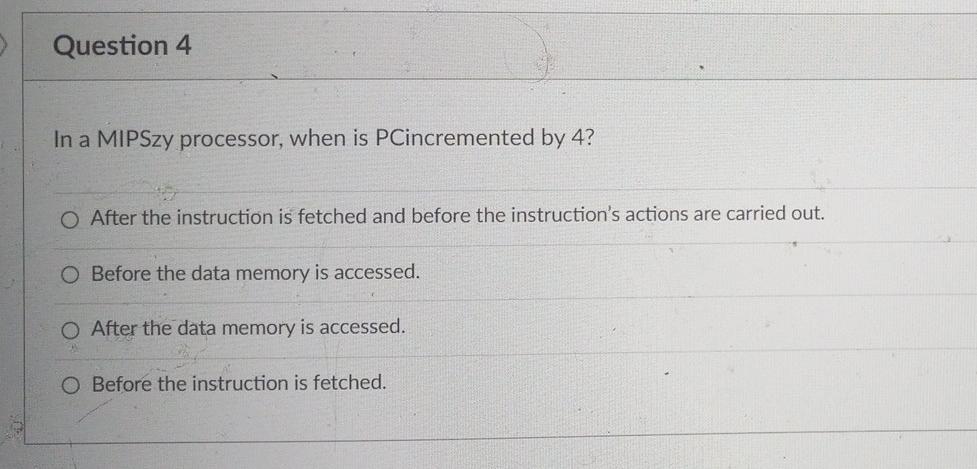 Solved In a MIPSzy processor, what instruction bits are | Chegg.com