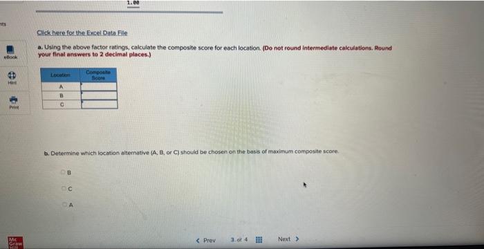 Solved Cickhere for the Exsel Data Fle. a. Using the above | Chegg.com