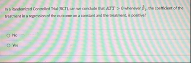 Solved In a Randomised Controlled Trial (RCT), ﻿can we | Chegg.com