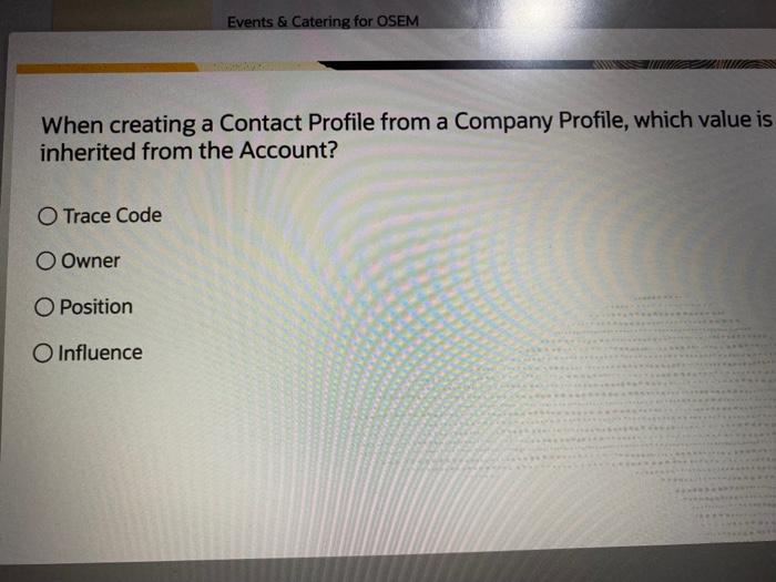 Solved When creating a Contact Profile from a Company | Chegg.com