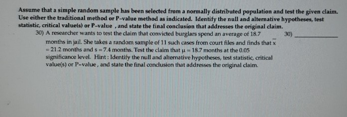 Solved Assume that a simple random sample has been selected | Chegg.com