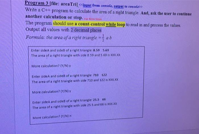 Solved a Program 3 [file: area Tri]